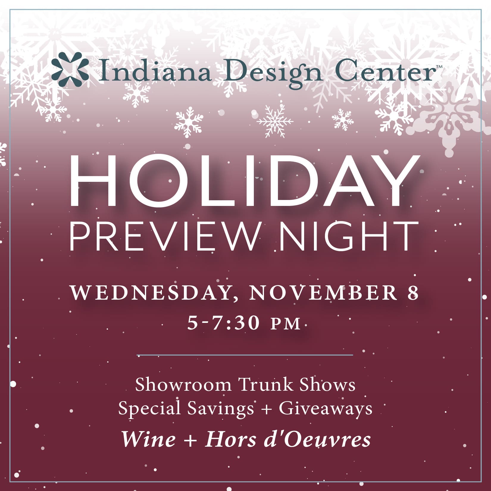 Holiday Preview Open House - Indiana Design Center
